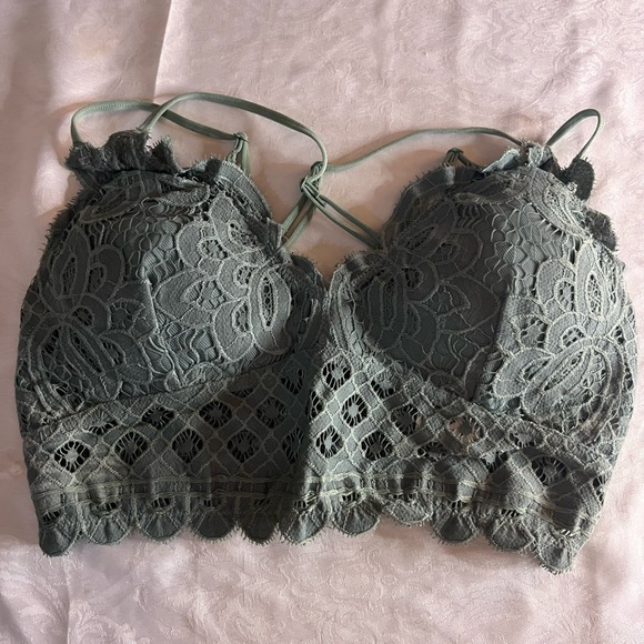 NanaMacs | Intimates & Sleepwear | Lace Bralette In Sage Green Size Med ...